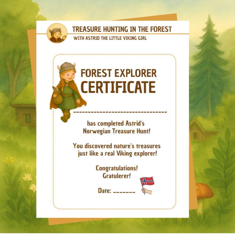 Norwegian Forest Treasure Hunt | Scavenger Hunt | Nature Activity Ages ...