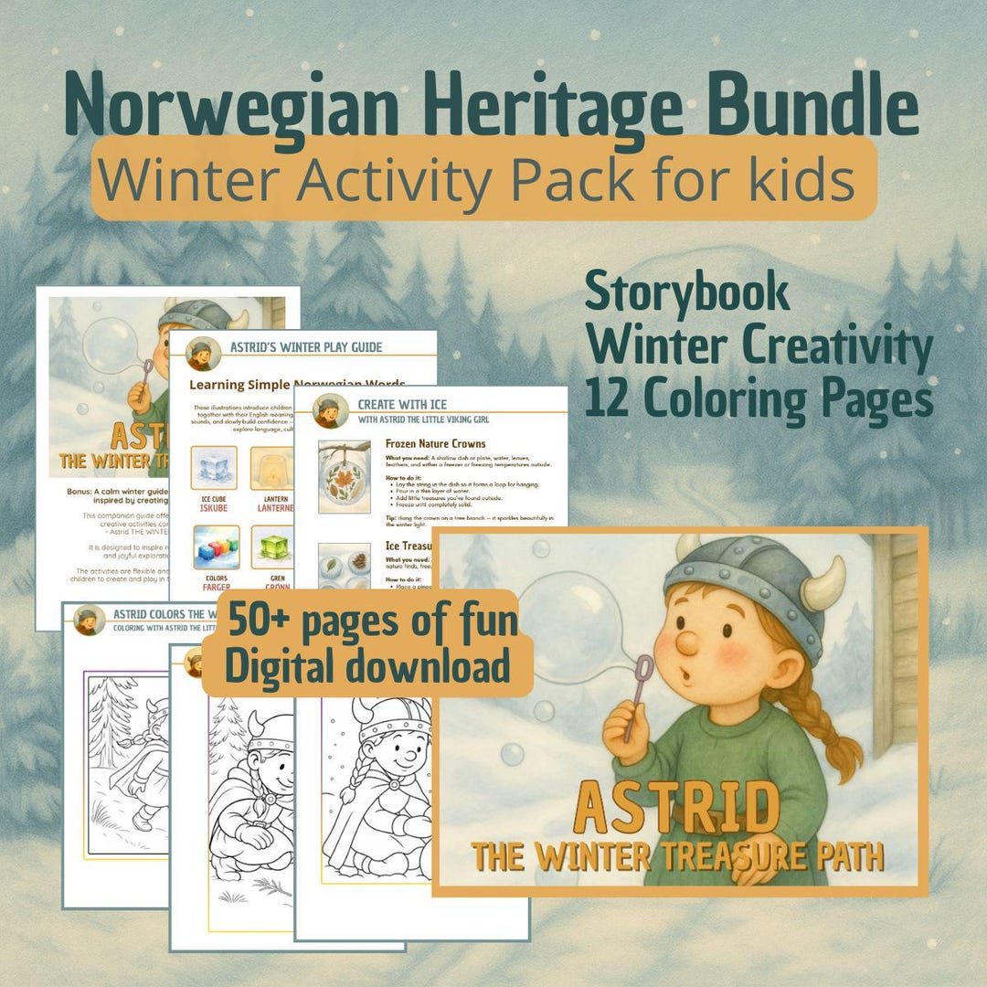 Norwegian Heritage Winter Storybook & Ice Crafts Activity Pack (digital ...