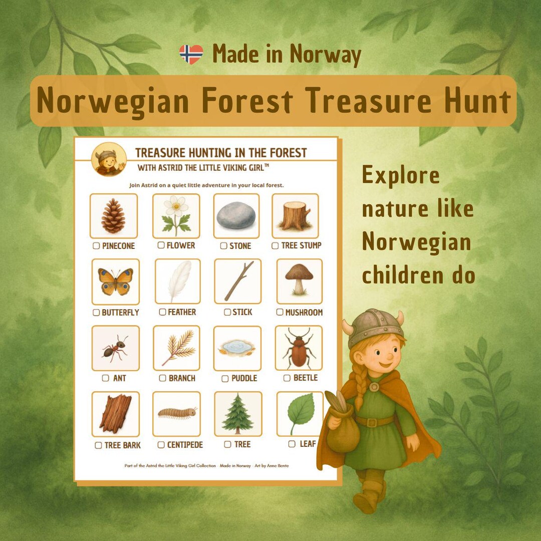 Norwegian Forest Treasure Hunt | Scavenger Hunt | Nature Activity Ages ...