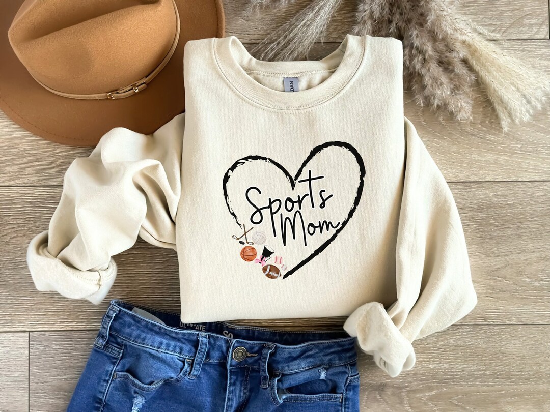 Personalized Sports Mom Sweatshirt, Sports Mom Shirt, Sports Mom Gift ...