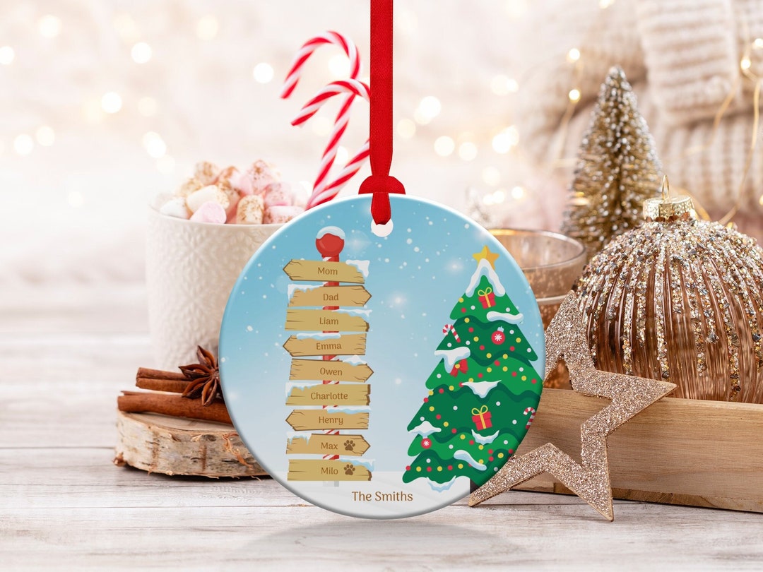 Family of Nine Christmas Ornament Personalized Family - Etsy