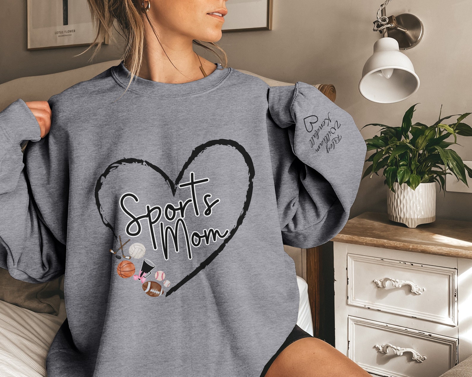 Personalized Sports Mom Sweatshirt, Sports Mom Shirt, Sports Mom Gift ...
