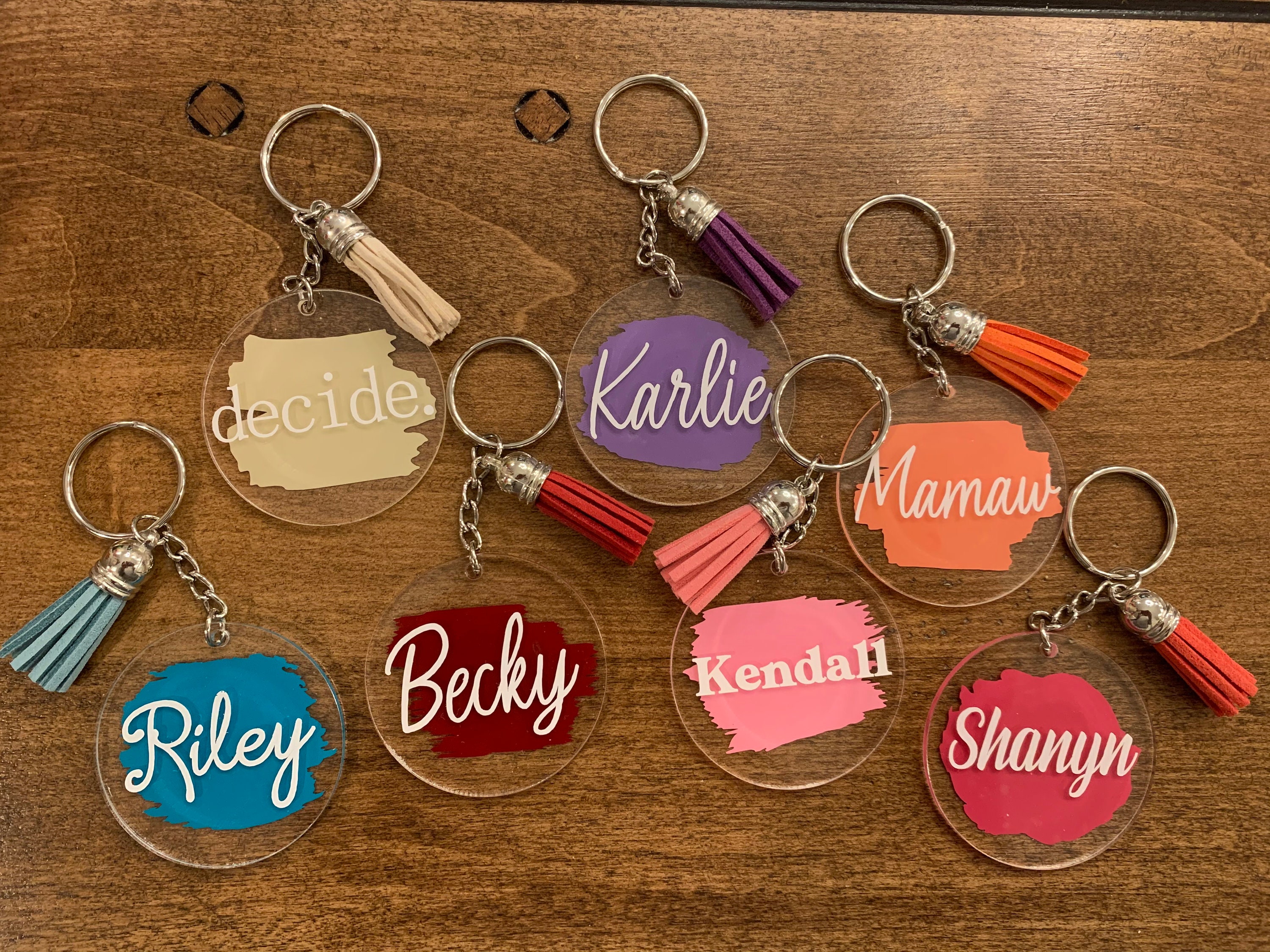 Personalized Acrylic Keychain - Etsy