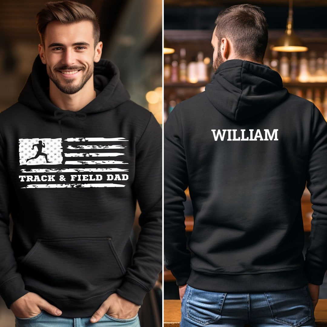 Personalized Sprinter and Distance Track & Field Dad Hoodie, Track and ...