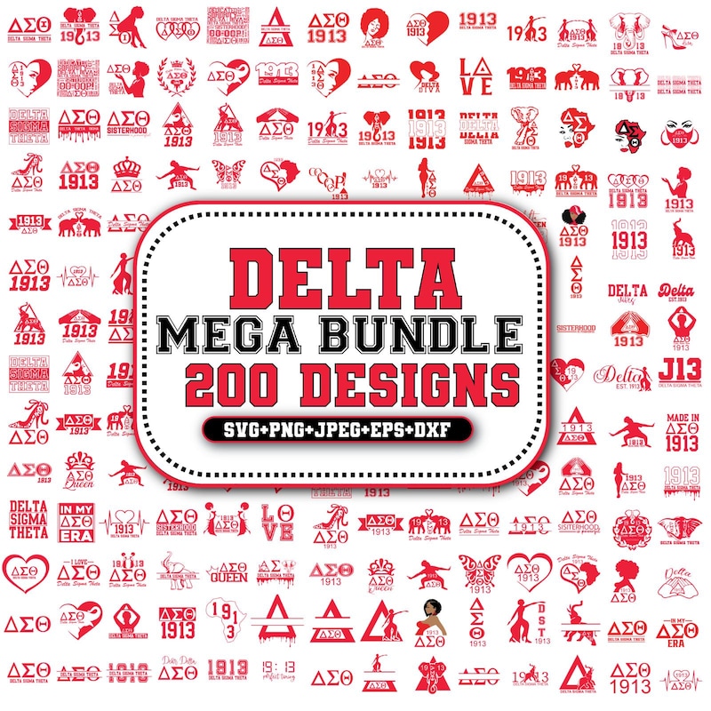 Delta Sigma Clipart - Etsy