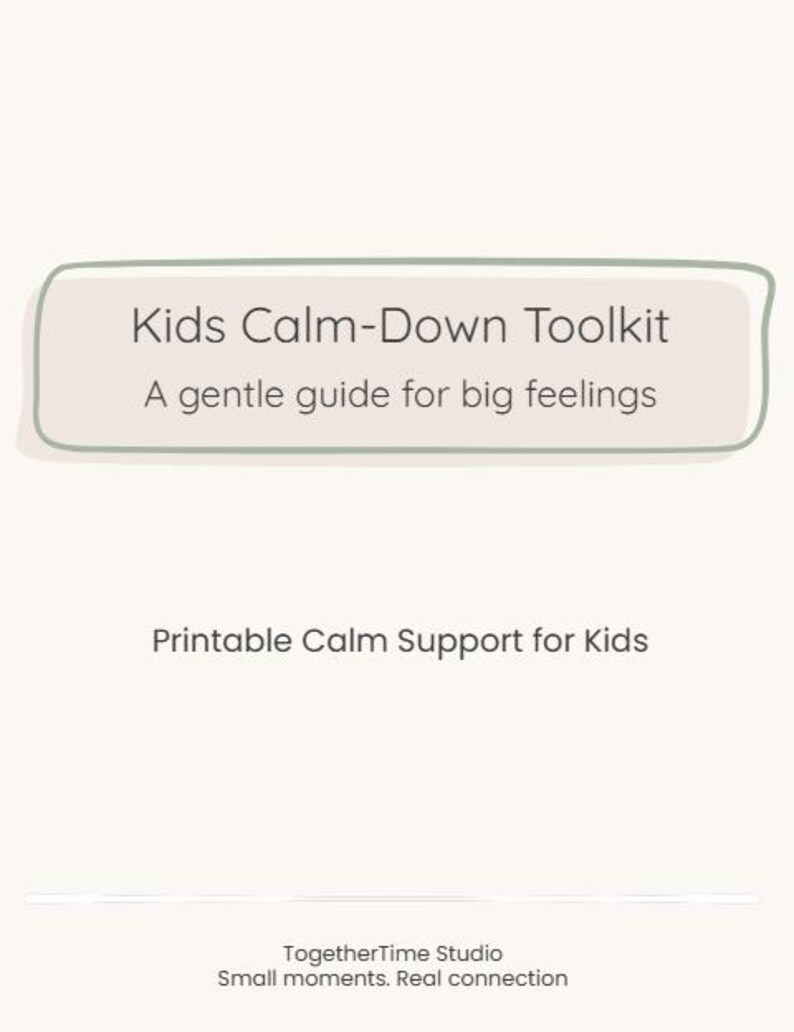 Kids Calm Down Toolkit - Etsy