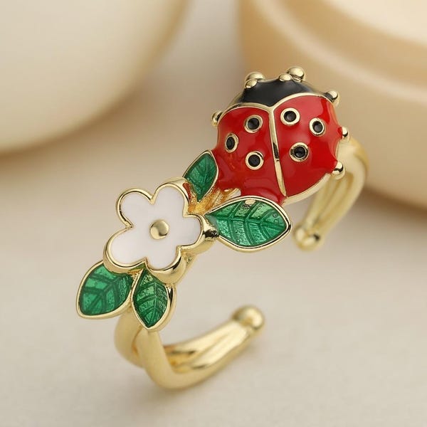 Ladybug Ring - Etsy