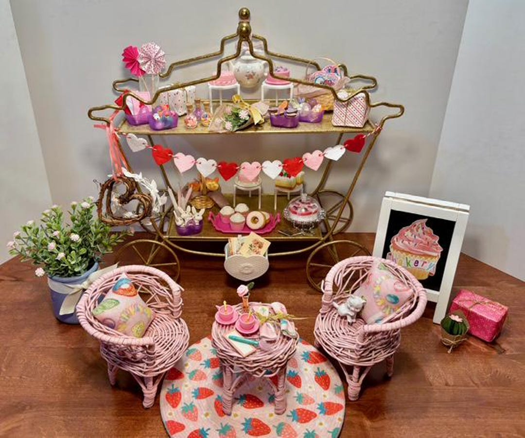 Sweet Bakery Cart Vignette 11.5 Fashion Doll Size Furniture Dollhouse ...