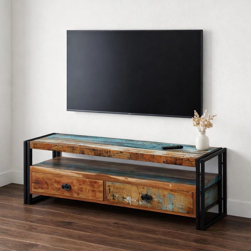 Tv Stand With Stone - Etsy