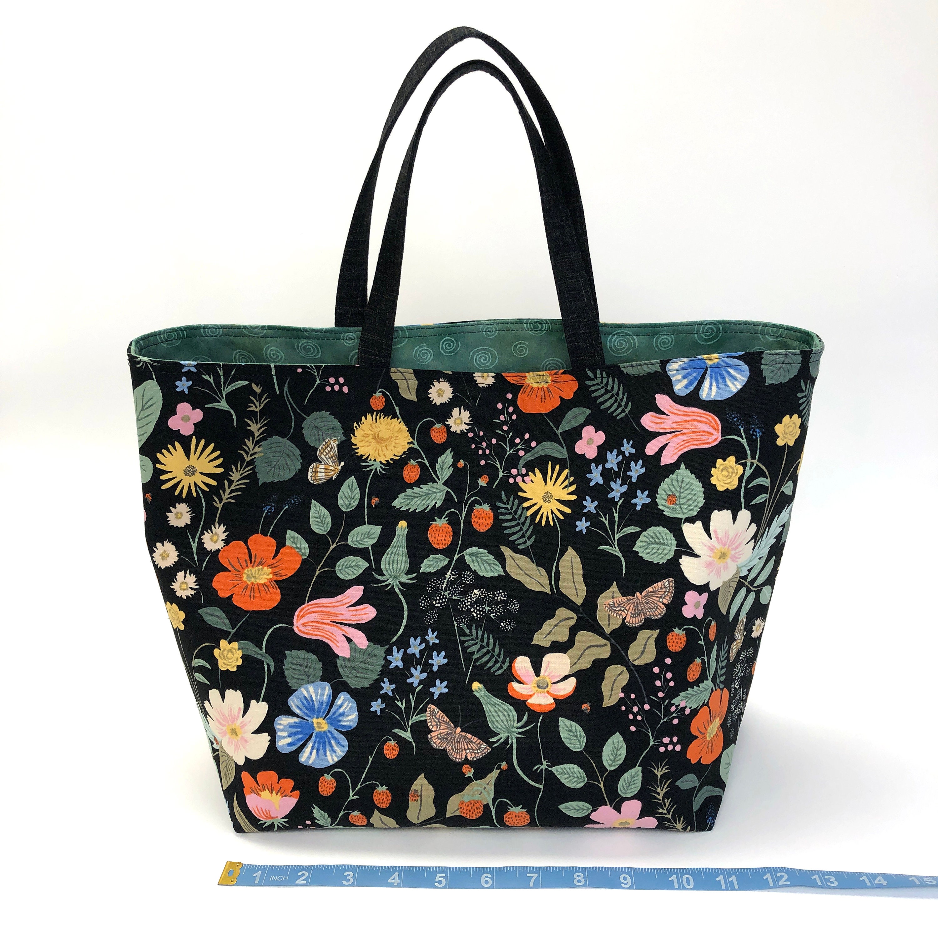 Handmade Canvas Tote Bag, Fully Lined With Inner Zipper Pocket - Etsy