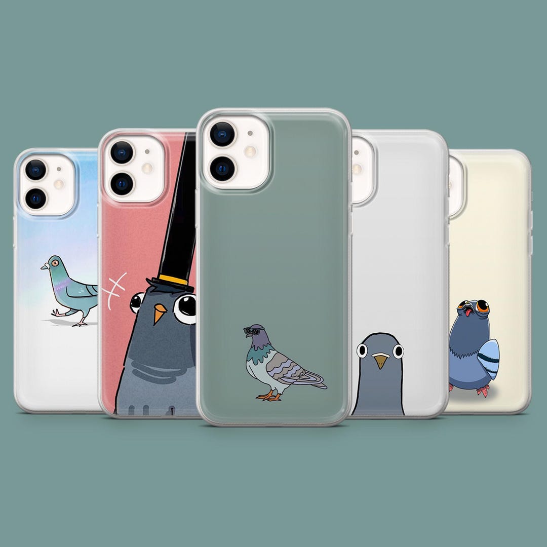 Pigeon Phone Case Funny Meme Bird Cover for iPhone 17, 17pro, 16, 15 ...