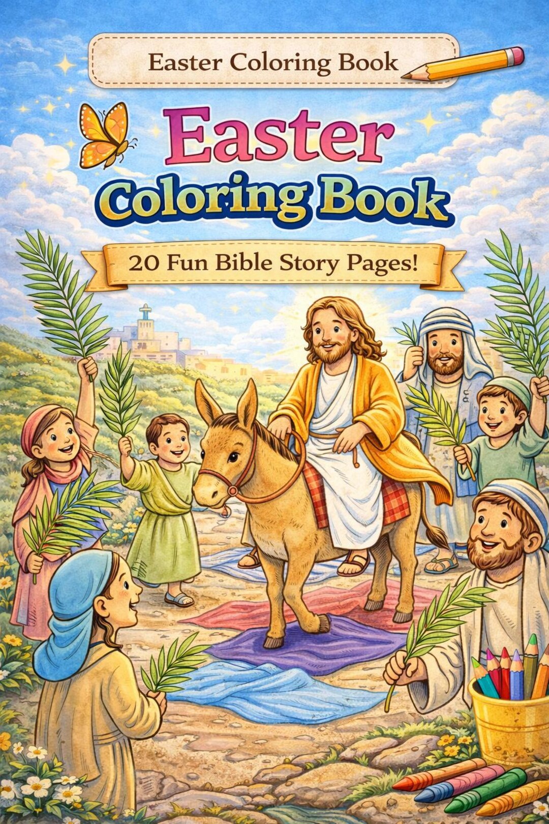 Easter Story Coloring Pages | Christian Kids Activity Pack (digital ...