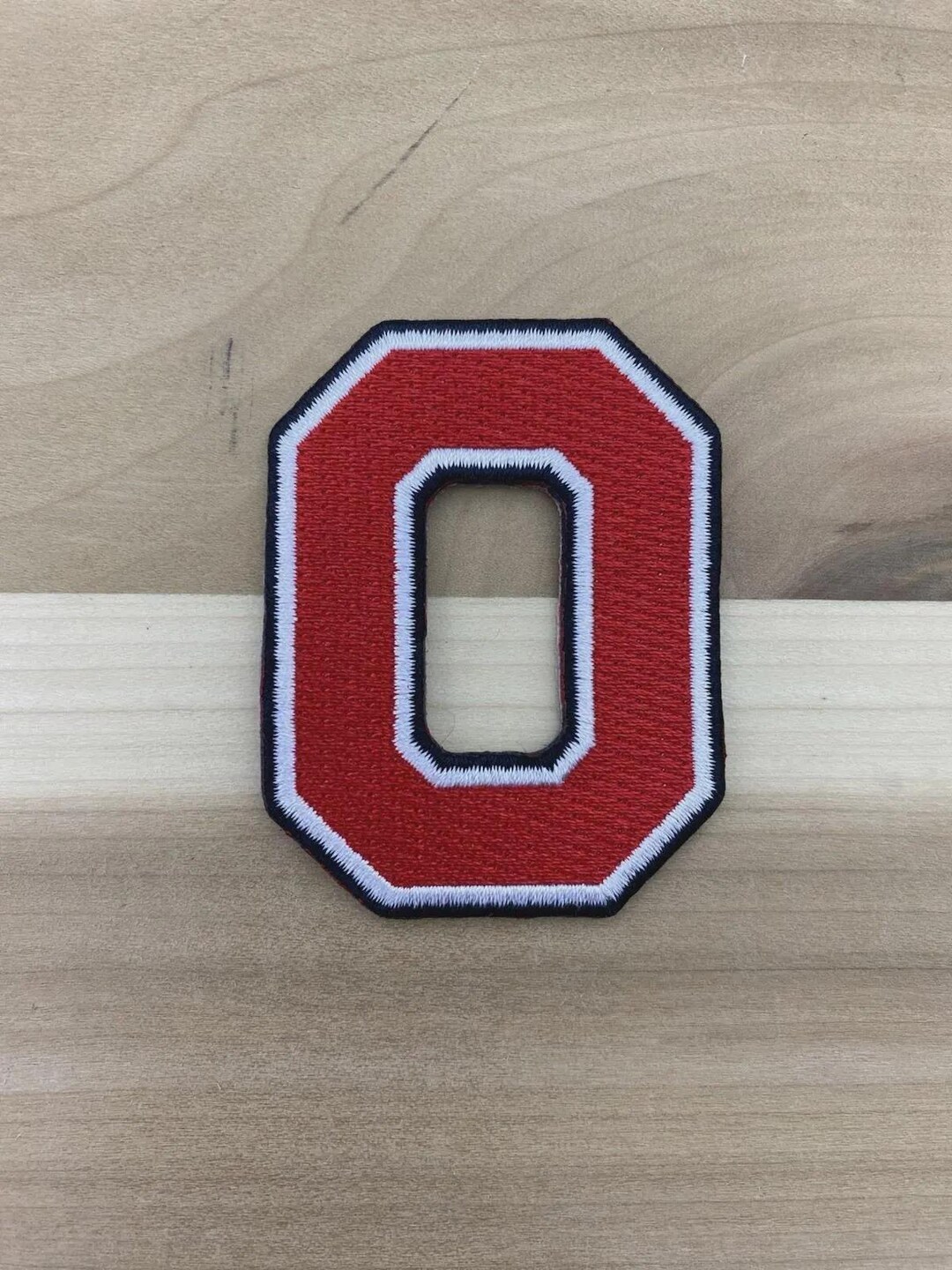 Red Varsity “O” Embroidered Patch – Iron on Collegiate Letter - Etsy