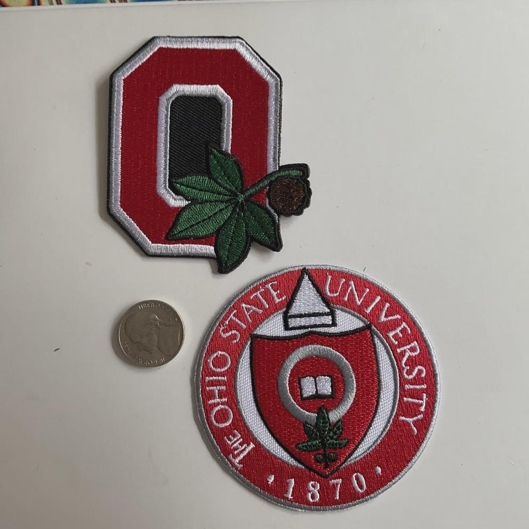 Ohio State University Block O Buckeye Patch Set – OSU Embroidered ...