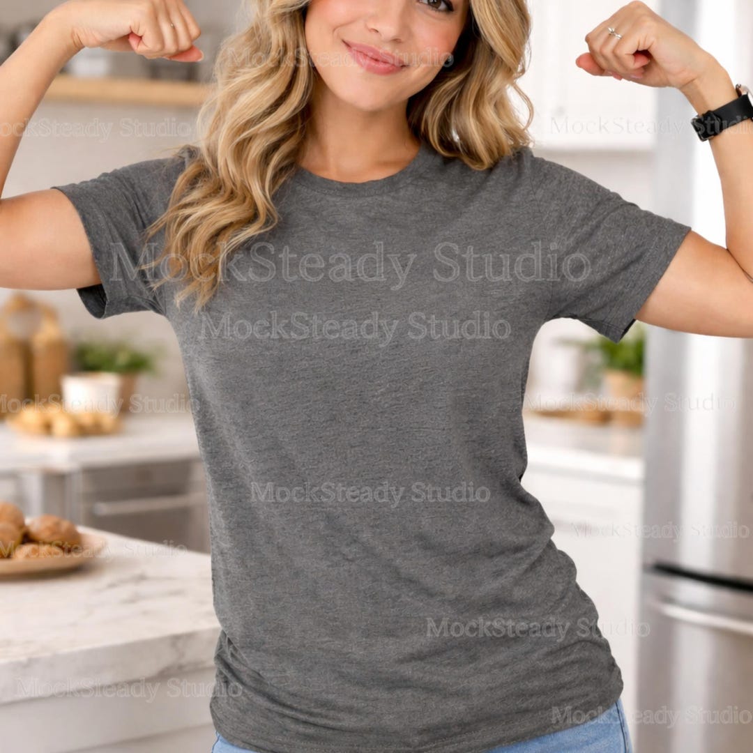 Athletic Heather Bella Canvas 3001 T-shirt Mockup Bundle | Premium ...