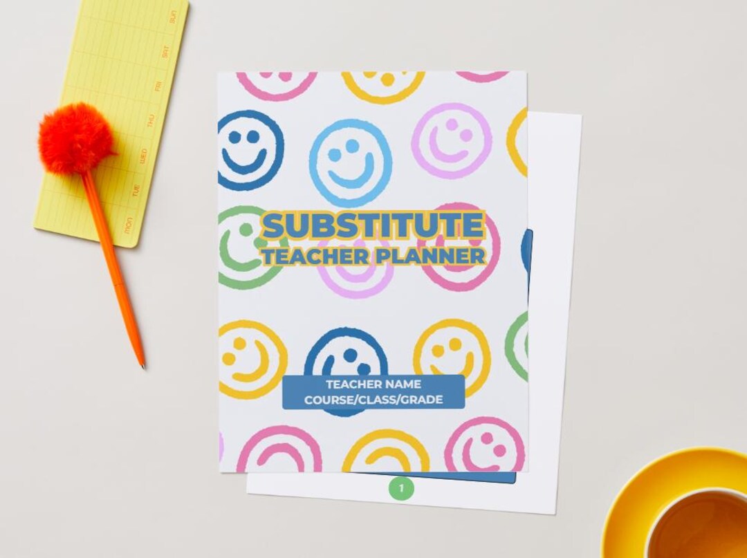 Editable Sub Planner – Canva Template | Substitute Binder for Teachers ...