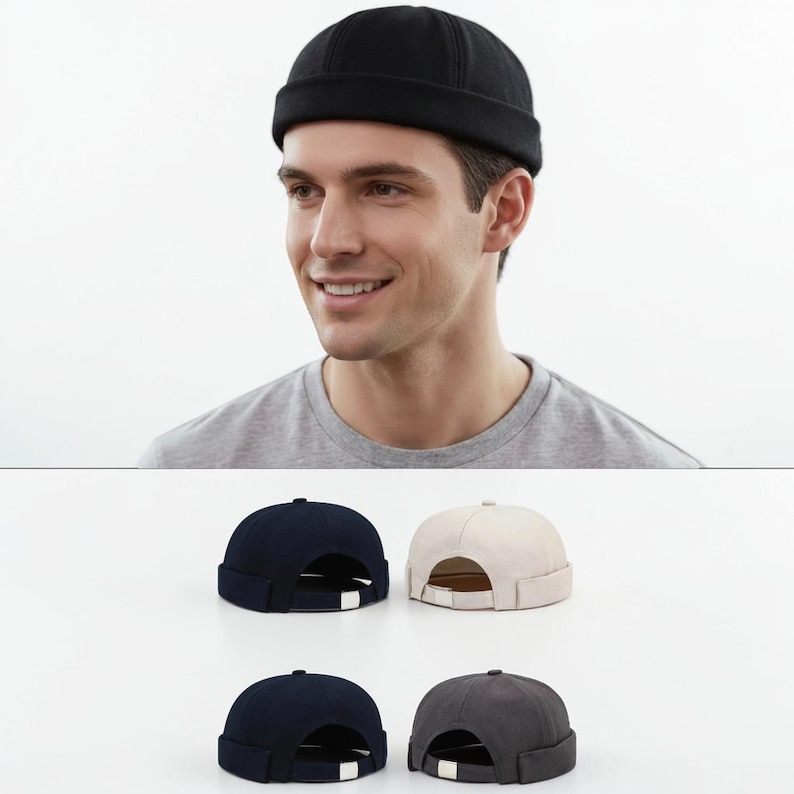 Docker Hat Brimless Cap | Unisex Skullcap Beanie | Minimalist ...