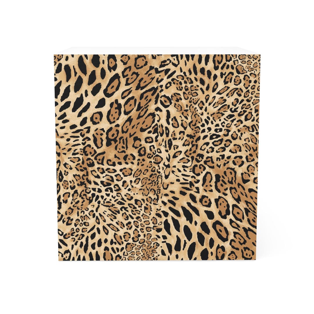Leopard Print Note Cube | Animal Print Sticky Notes - Etsy