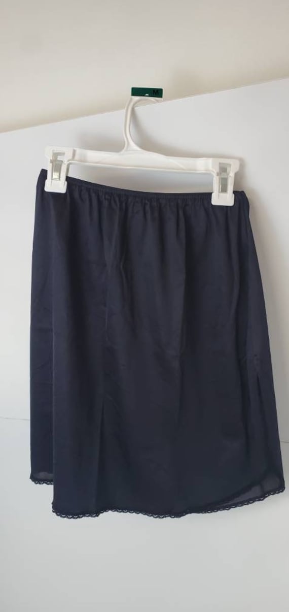 Half Slip- Black Half Slip Made By Vassarette Shorter… - Gem