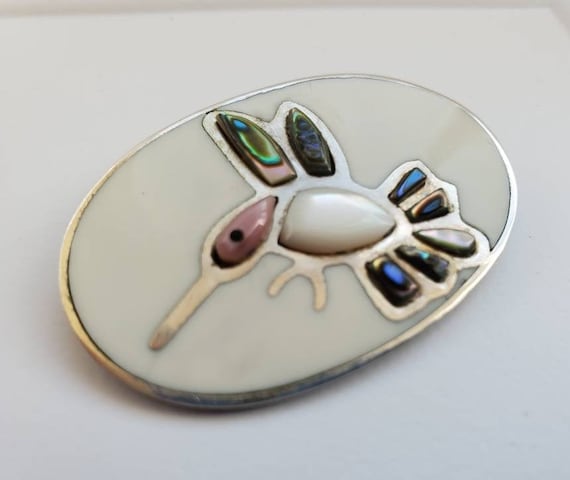 Alia Hummingbird Pin Brooch Pendant Sterling Silver J… - Gem