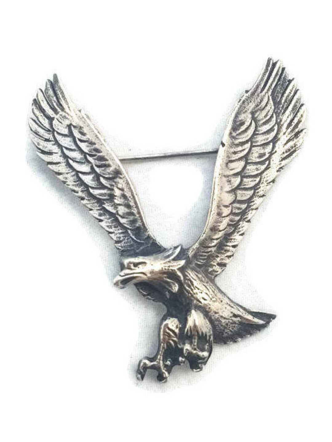 Eagle Pin Sterling Silver American Eagle Pin Jewelry, Eagle in Flight ...