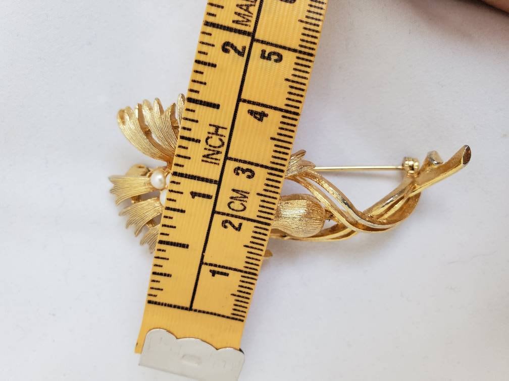 LISNER Pearl Brooch Gold Costume Jewelry Lisner Jewelry | Etsy