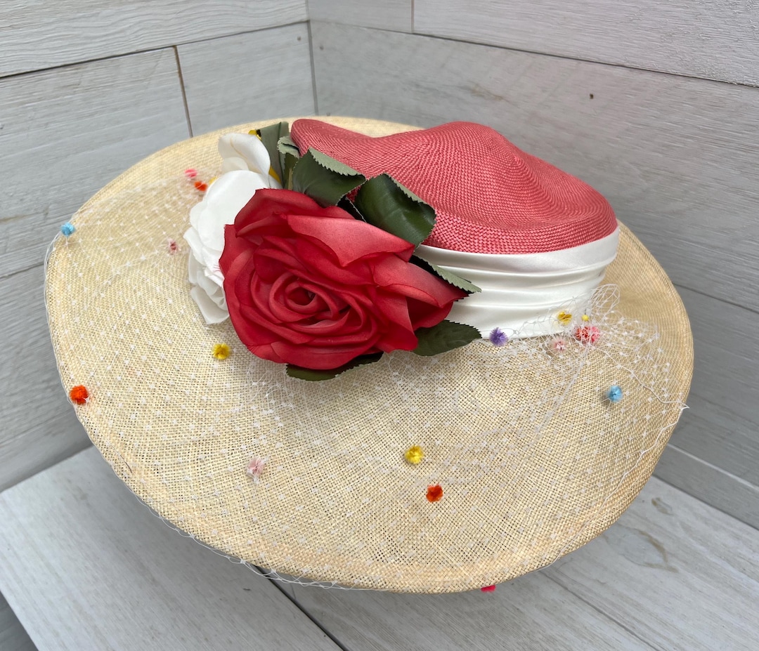 Vintage Joe Bill Miller Sisal Straw Hat, Rainbow, Colorful Sun Hats ...