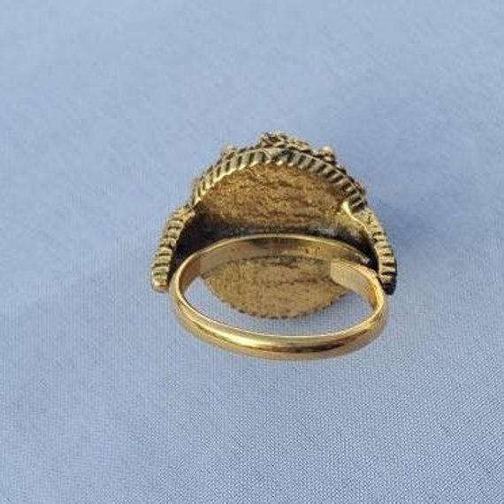Antique Poison Ring Faux Ruby Adjustable Vintage Ring… - Gem
