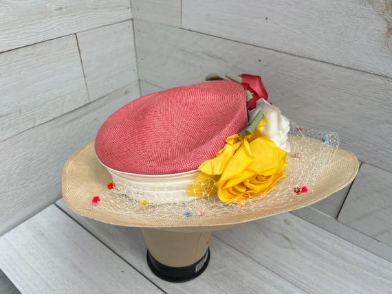 Vintage Joe Bill Miller Sisal Straw hat, Rainbow, Col… - Gem