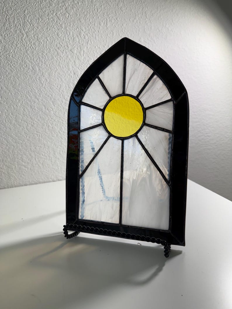 Stained Glass Sun Window – Handmade Architectural Glass Art - Etsy