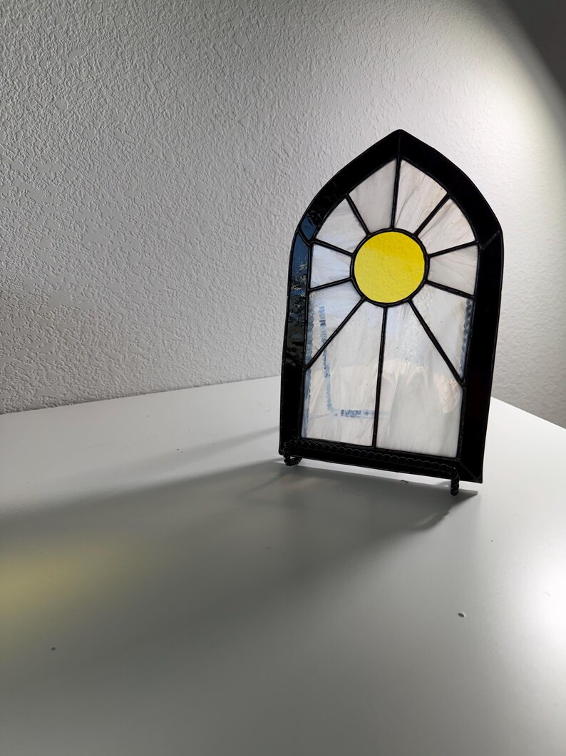 Stained Glass Sun Window – Handmade Architectural Glass Art - Etsy