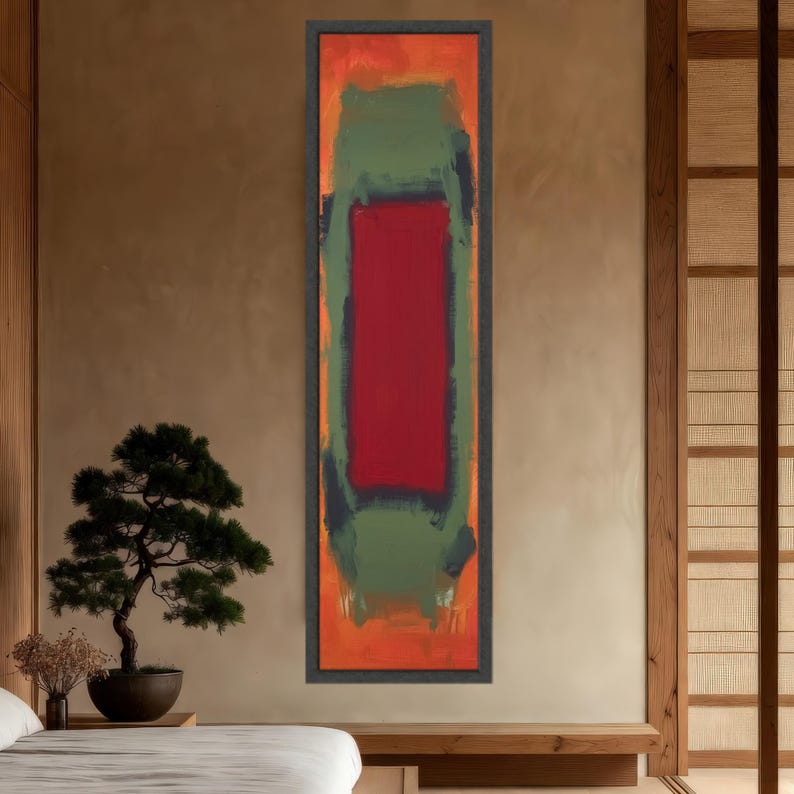 Mark Roktho Canvas Print Wall Art, Abstract Color Field Style Red ...
