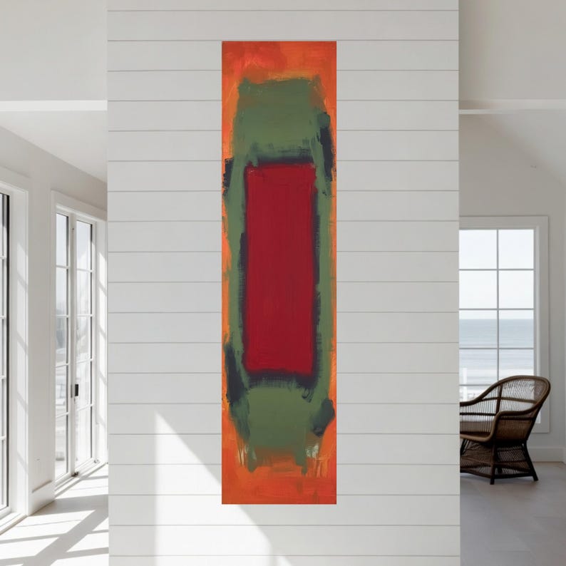 Mark Roktho Canvas Print Wall Art, Abstract Color Field Style Red ...