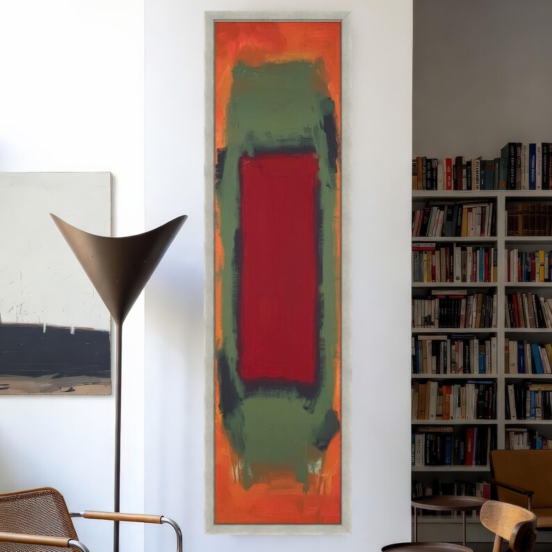 Mark Roktho Canvas Print Wall Art, Abstract Color Field Style Red ...