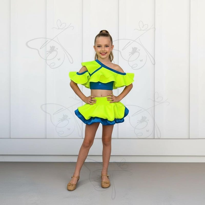 Neon Yellow Girls Dress - Etsy