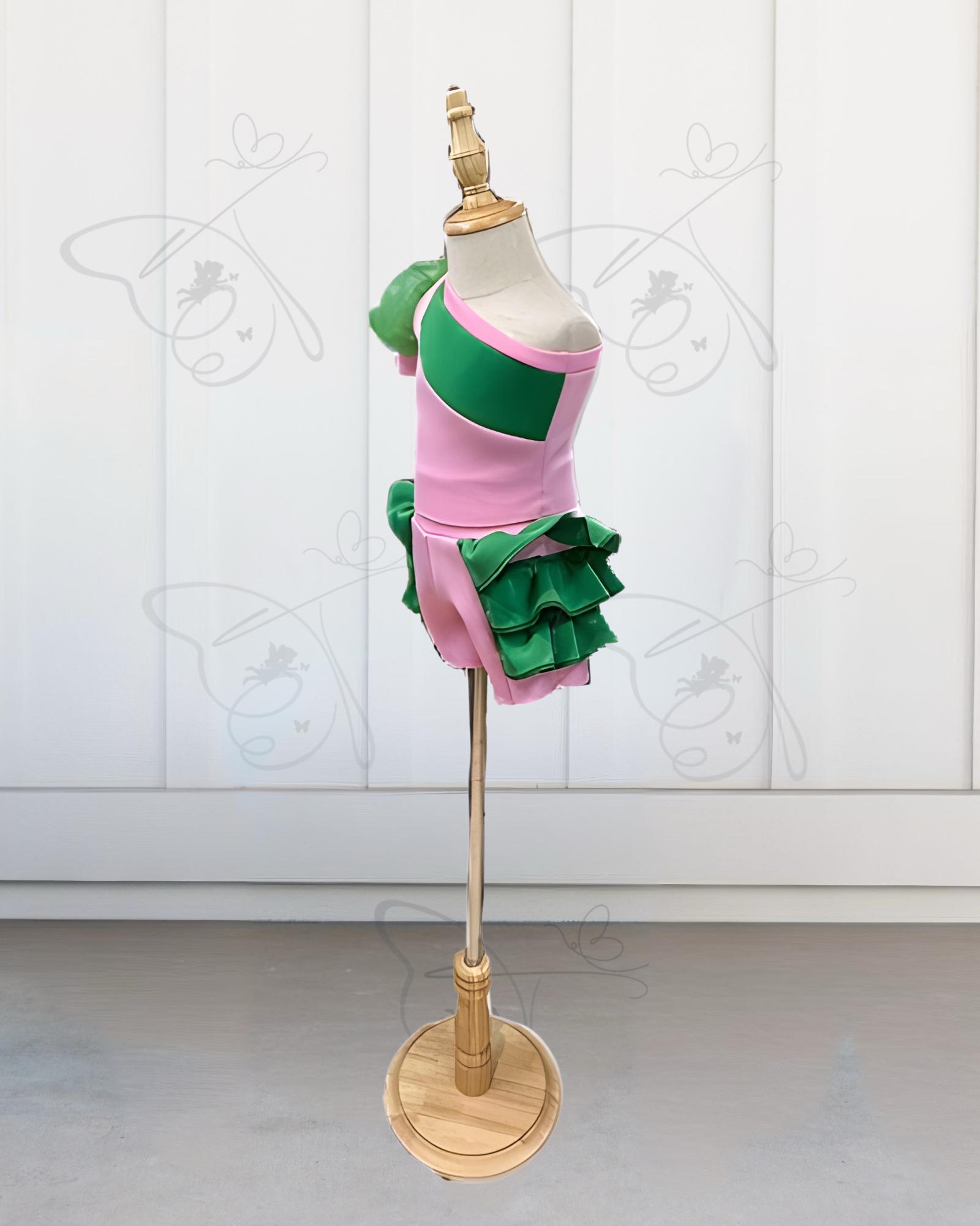 Pink and Green Crop Top With Matching Shorts, Pageant Interview Set - Etsy