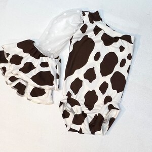 One Shoulder Cow Print Leotard - Etsy