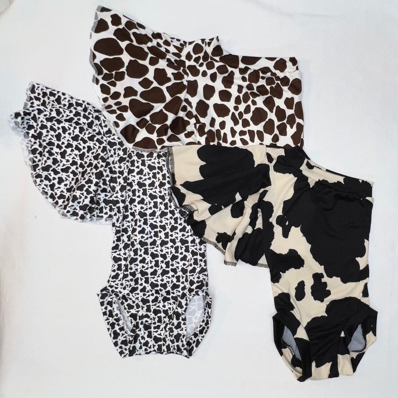 Cow Print Swimsuit - Etsy