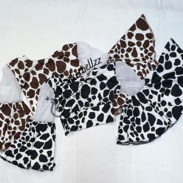 Cow Print Crop Top - Etsy