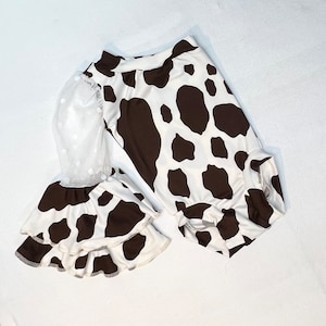 One Shoulder Cow Print Leotard - Etsy