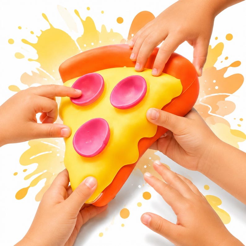 Needoh Pizza Stress Ball, Sensory Fidget Toy, Squishy Squeeze, Anxiety ...