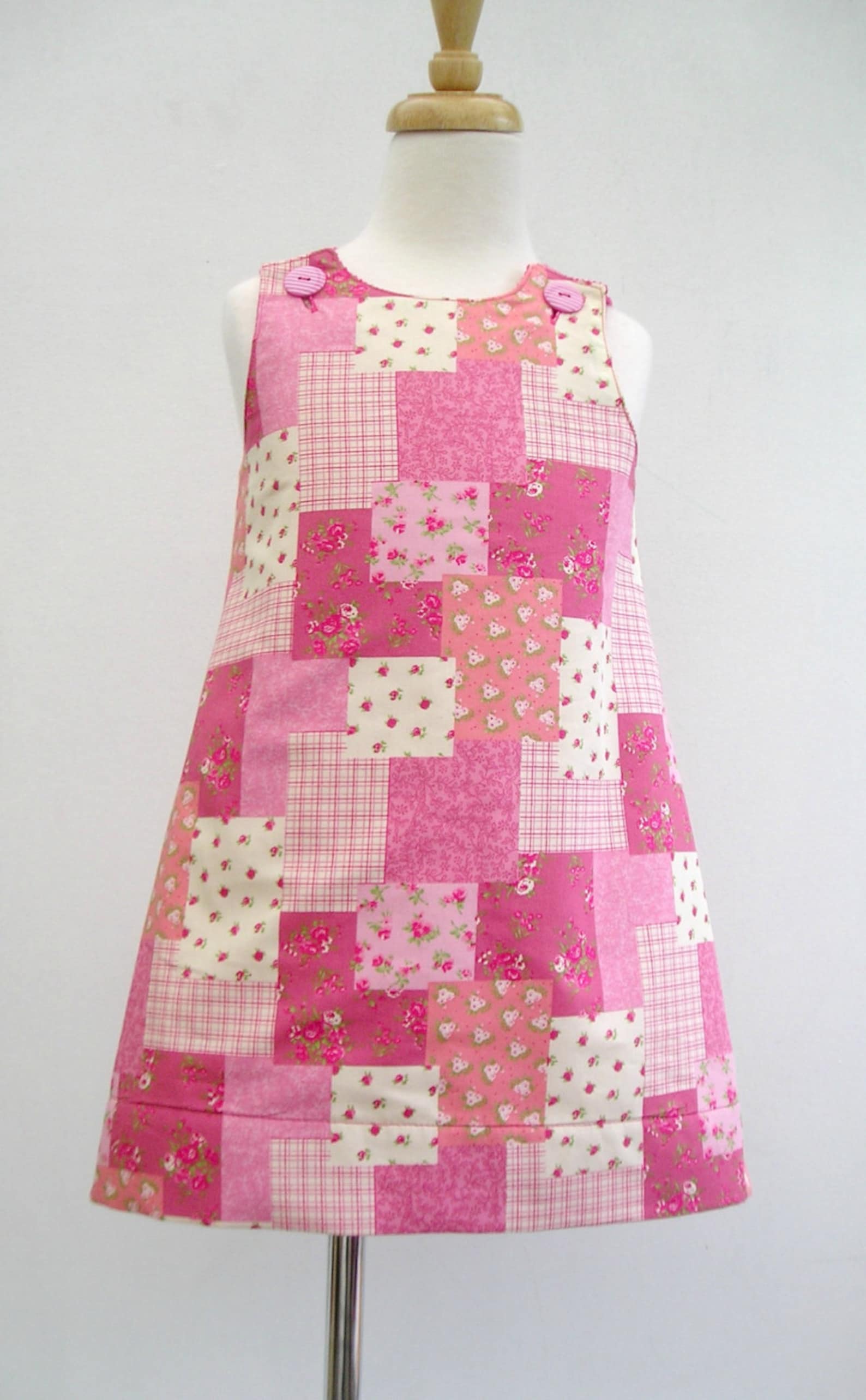 Girls Dresses, Girls Patchwork Dress, Girls Reversible Dress, A Line ...