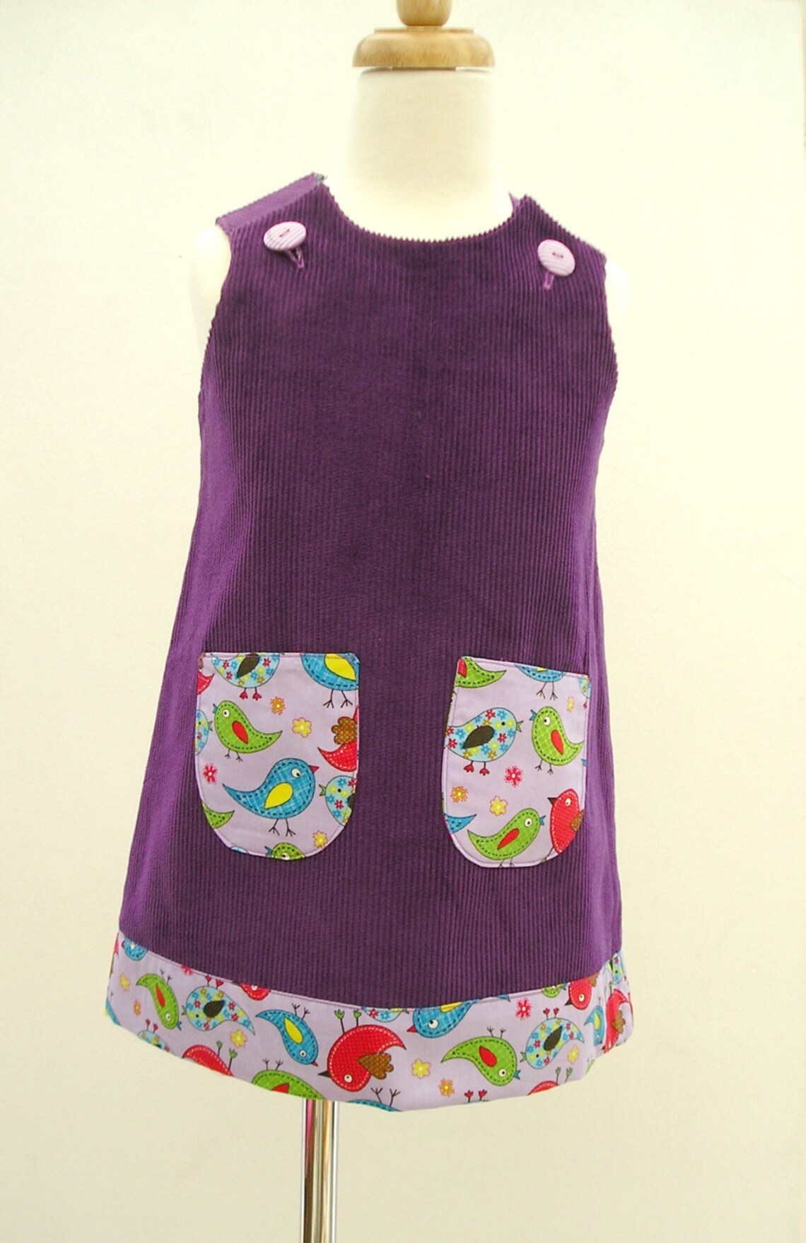 Girl's Dress, Girl's Reversible Dress, A Line Dress, Girl's Pinafore ...