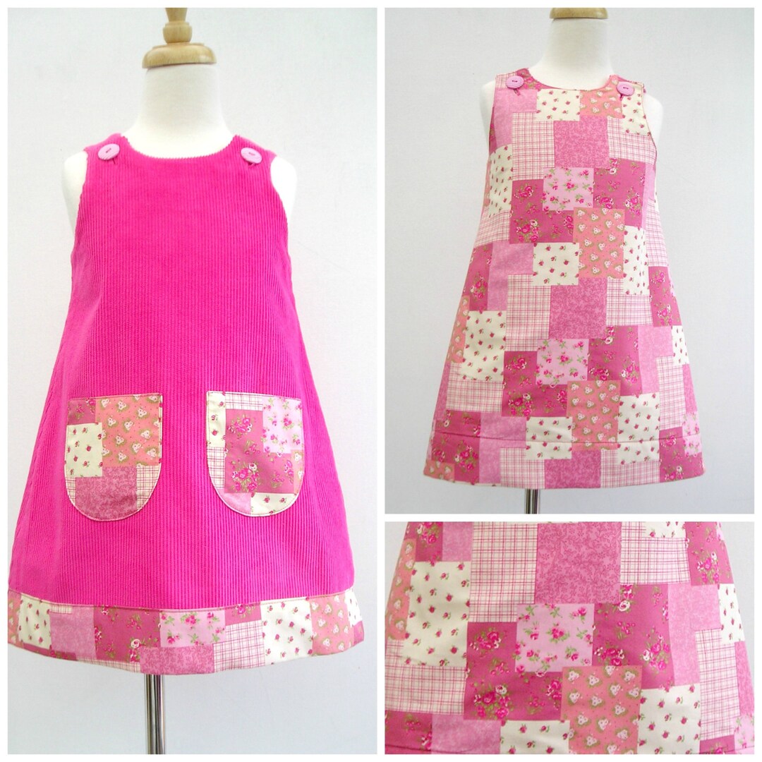 Girls Dresses, Girls Patchwork Dress, Girls Reversible Dress, A Line ...