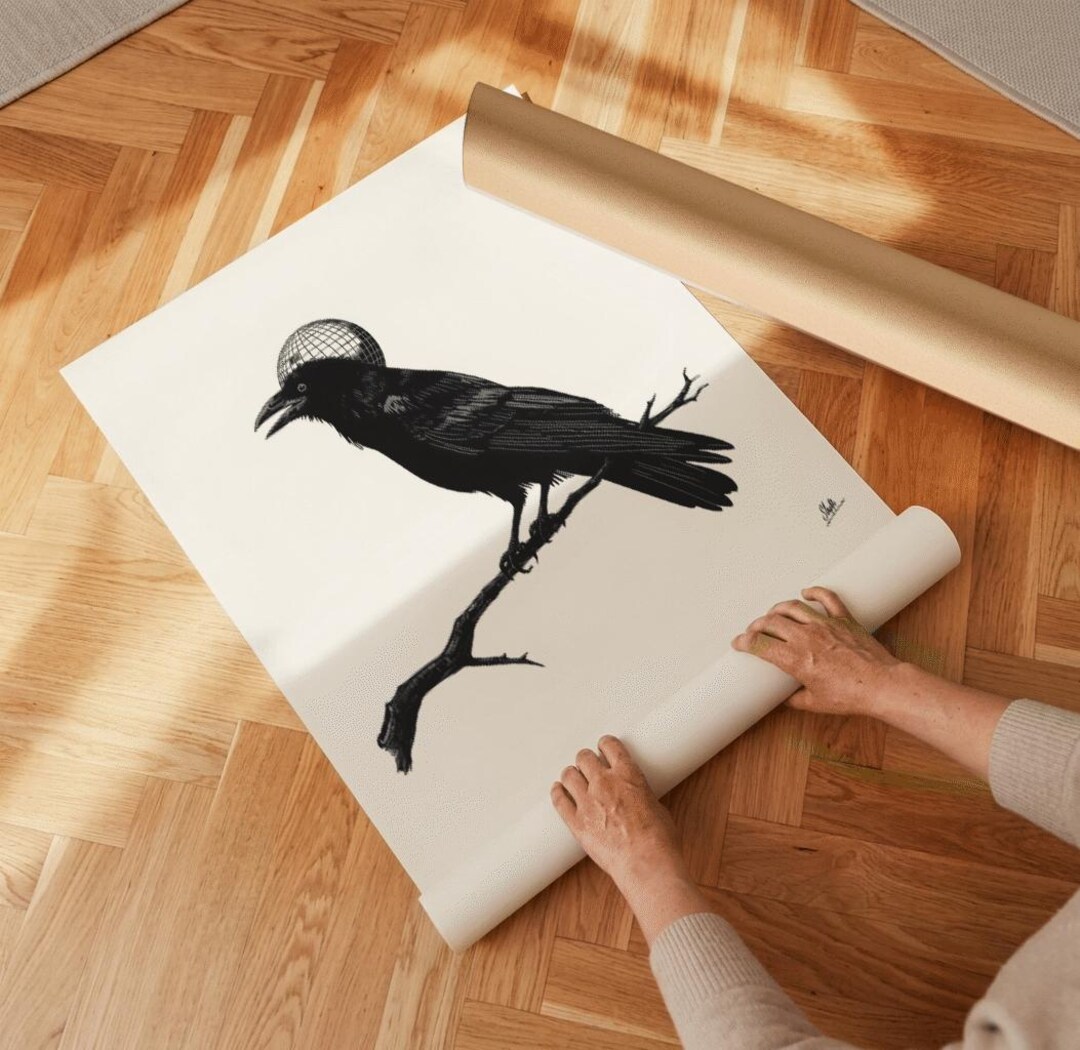 Minimalist Unrolled Poster Mockup With Natural Sunlight and Wood ...