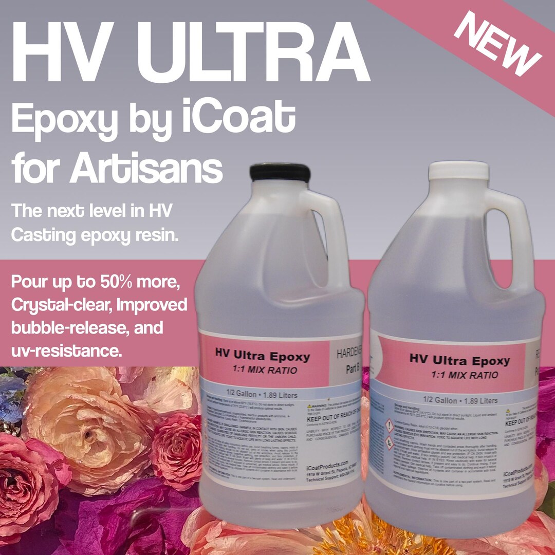 Icoat HV Ultra Casting Epoxy Resin, Bubble-free, Flower Preservation ...