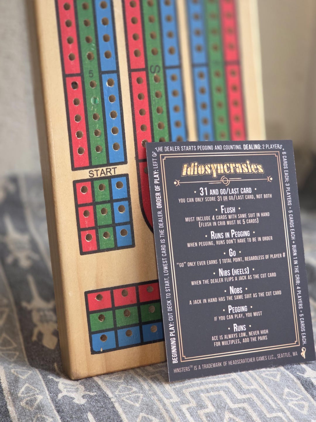 Cribbage Scoring + Rules Cheat Sheet (deco - Large Hinster) - Etsy ...