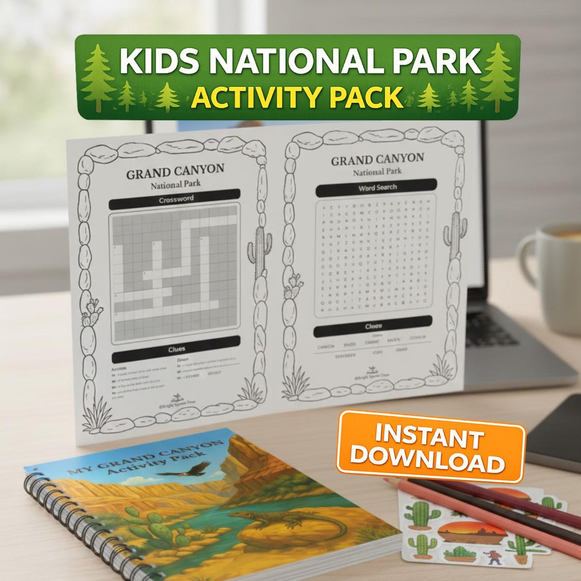 Grand Canyon Kids Activity Pack Printable | Scavenger Hunt, Word Search ...