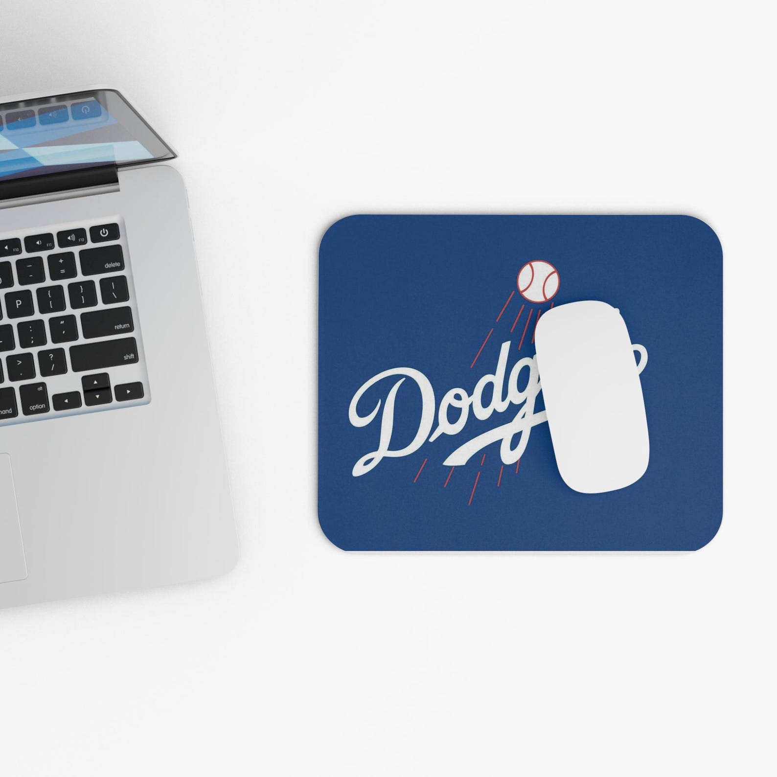 Dodgers Script Baseball Mouse Pad | Rectangle Desk Mat - Etsy