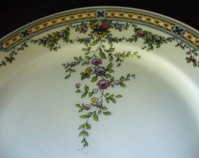 Porcelain Delicate Blues Green Yellow Pink Floral Bavarian - Etsy